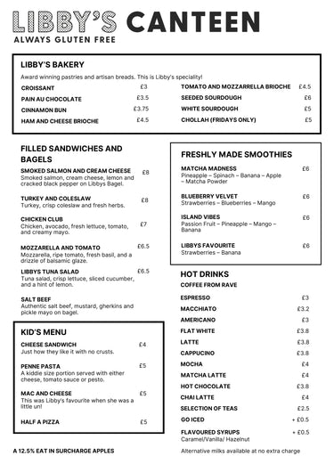MENU – Libbys - Always Gluten Free